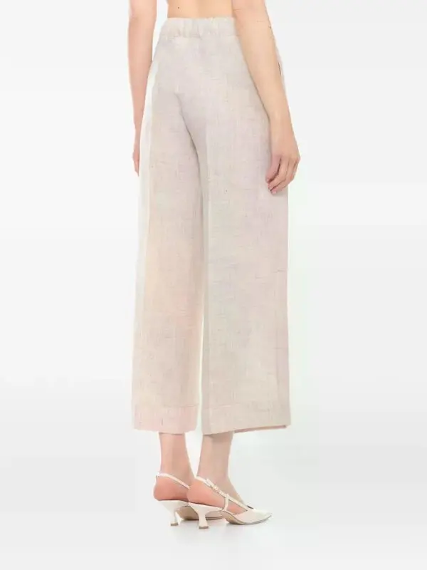 D.exterior Wide-leg Turn-up Trousers - Neutrals