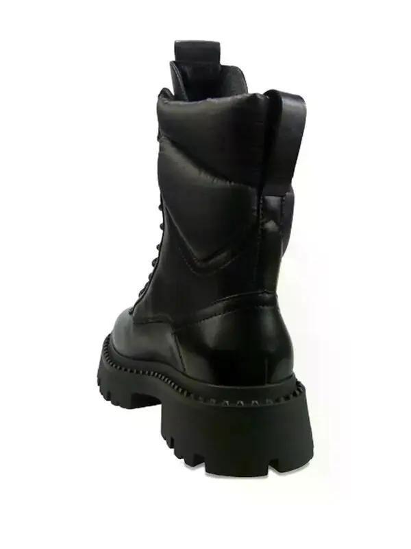 Ash Padded Lace-up Combat Boots