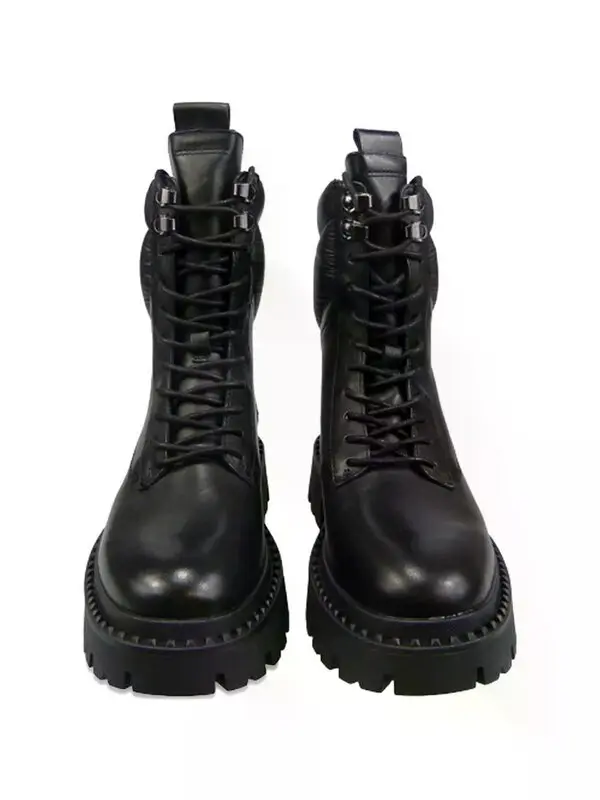 Ash Padded Lace-up Combat Boots