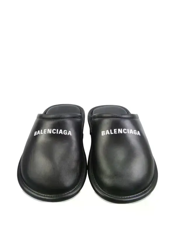 Balenciaga Logo Flat Mules