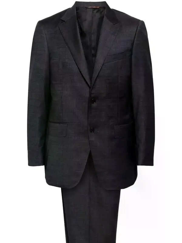 Canali Single-breasted Wool Suit - Blue
