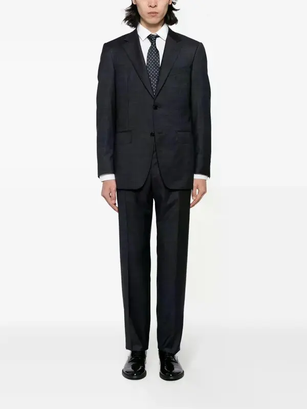 Canali Single-breasted Wool Suit - Blue