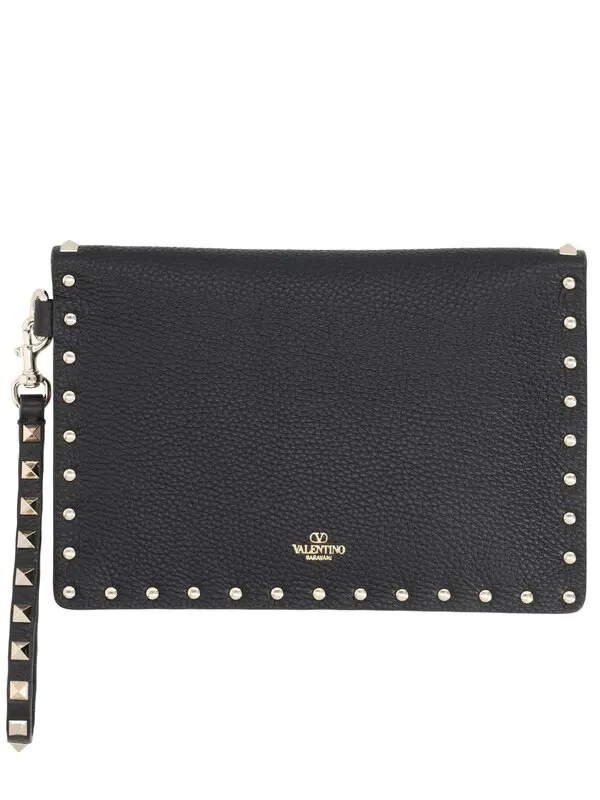 Valentino Garavani Medium Pouch Rockstud - Black