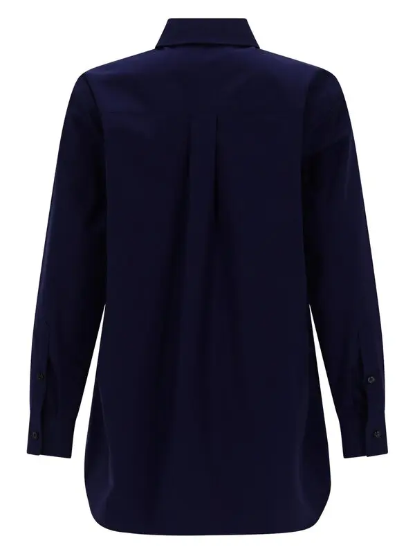 Fendi Cotton Poplin Shirt With Floral Appliqu
