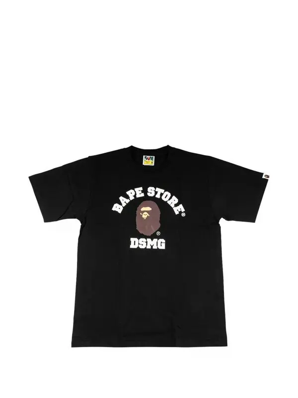 A BATHING APE Logo-print Cotton T-shirt - Black