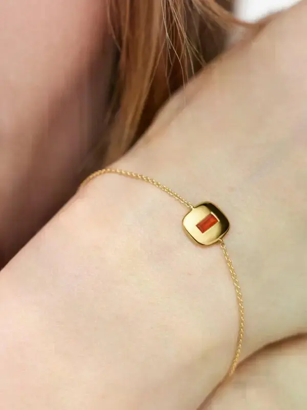 Monica Vinader Gemdrop Bracelet With Onyx