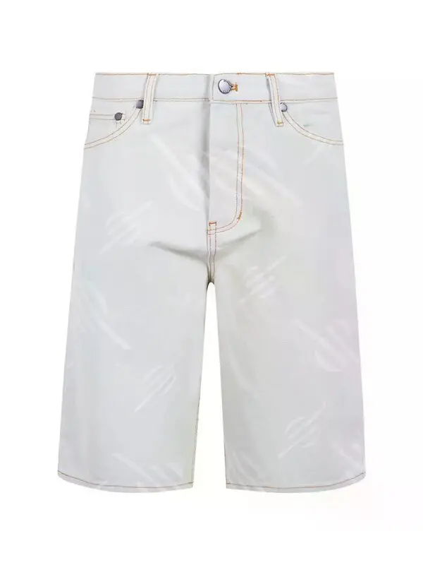 DAILY PAPER Logo Print Contrast Stitch Shorts