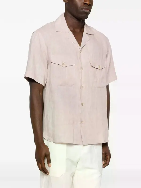 Eleventy Linen Pocket Shirt - Pink