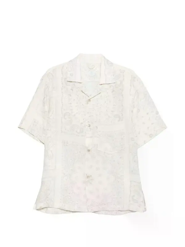 Eleventy Paisley Shirt - Neutrals