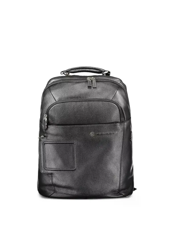 PIQUADRO Pebbled Leather Backpack