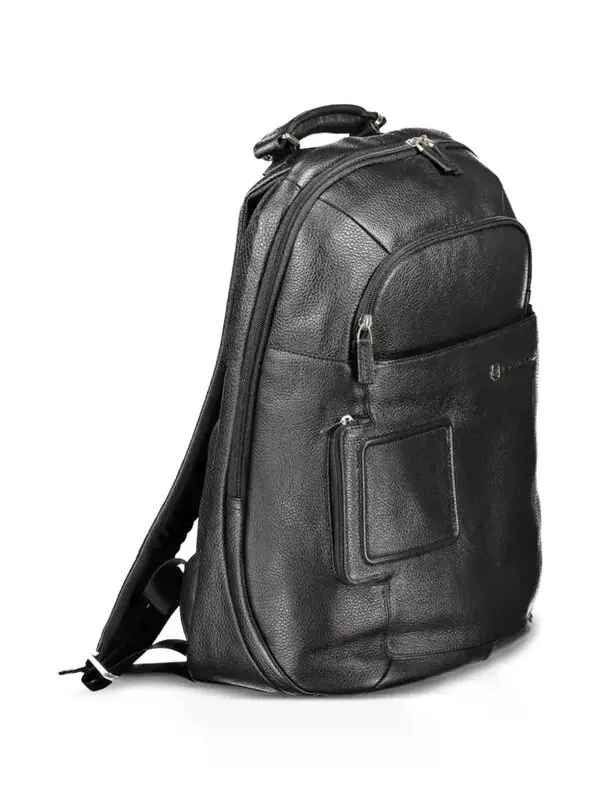 PIQUADRO Pebbled Leather Backpack