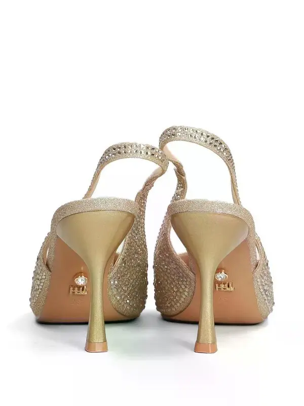 TWENTY FOURHAITCH Crystal Embellished Slingback Pumps