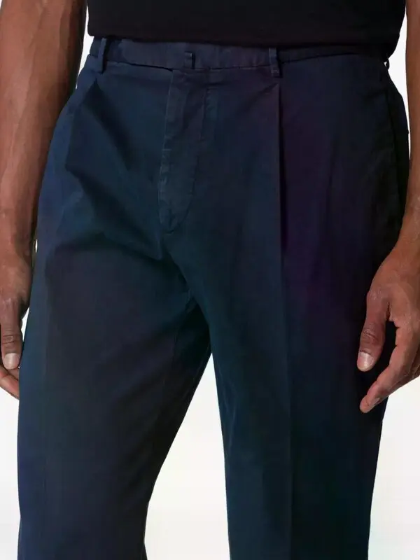 SANTANIELLO Pleated Cotton Trousers