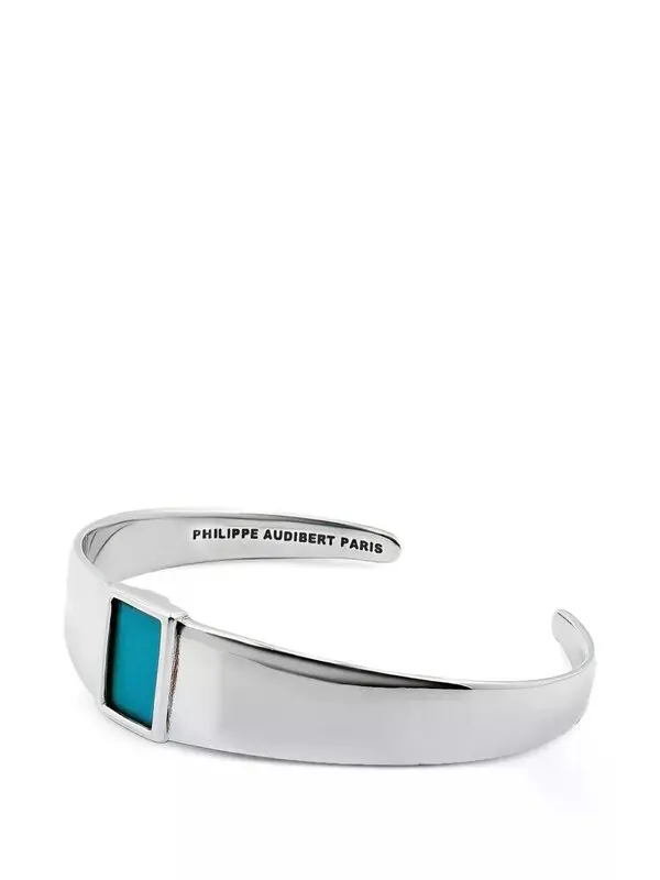 PHILIPPE AUDIBERT Embellished Stone Cuff Bracelet