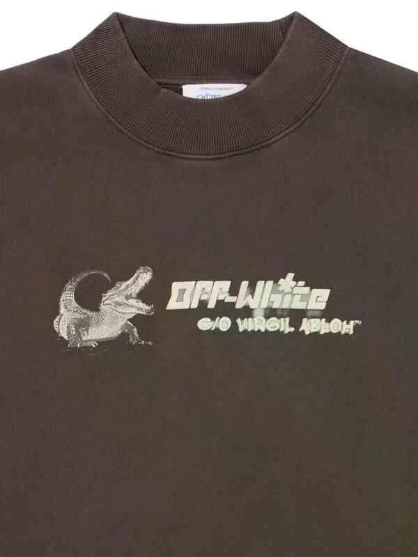 Off-White Crocodile Graphic Sweatshirt