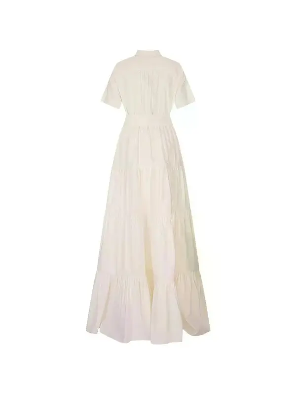 Kiton Belted Tiered Maxi Dress