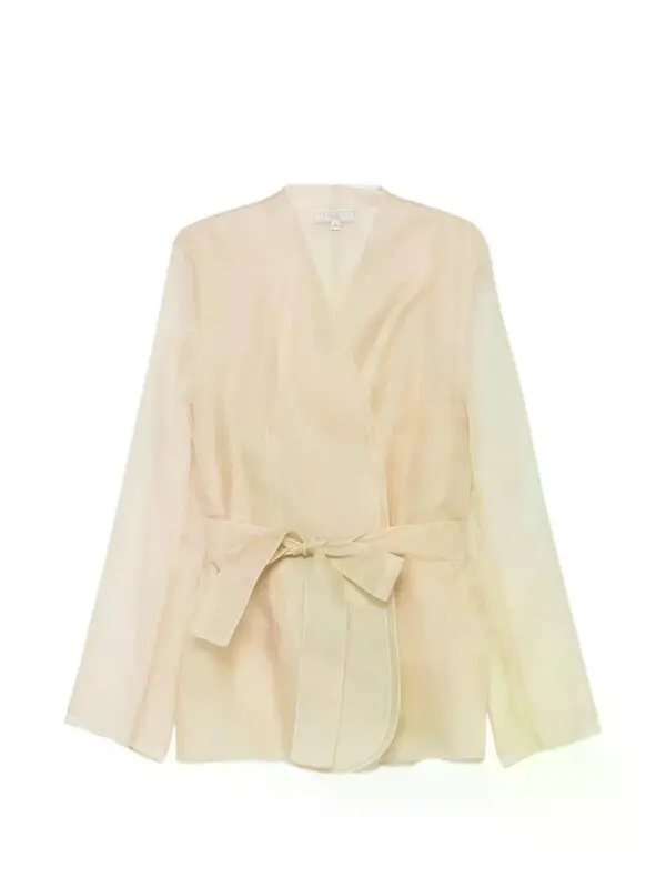 Antonelli Firenze Elia Semi-sheer Belted Jacket - Neutrals