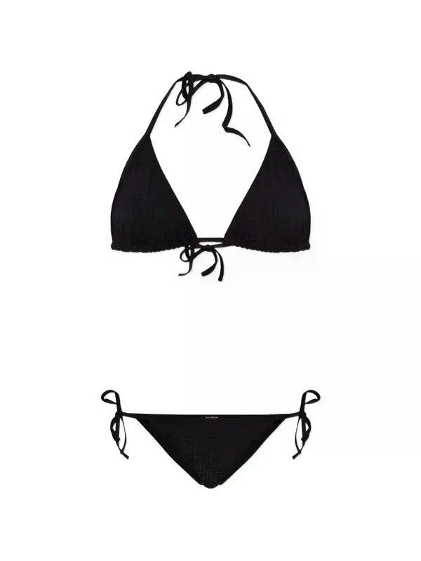 Balmain Labirint-jacquard Bikini - Black