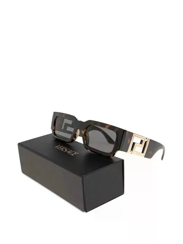Versace Greca Rectangle-frame Sunglasses