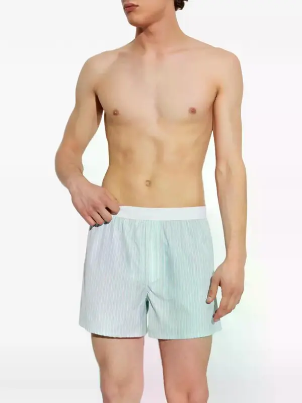 TOM FORD Striped Cotton Boxers - Green