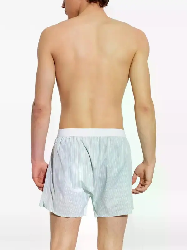 TOM FORD Striped Cotton Boxers - Green