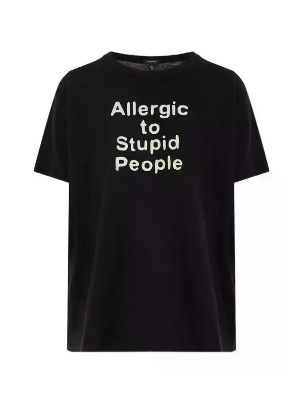 R13 Slogan Print Crewneck T-shirt