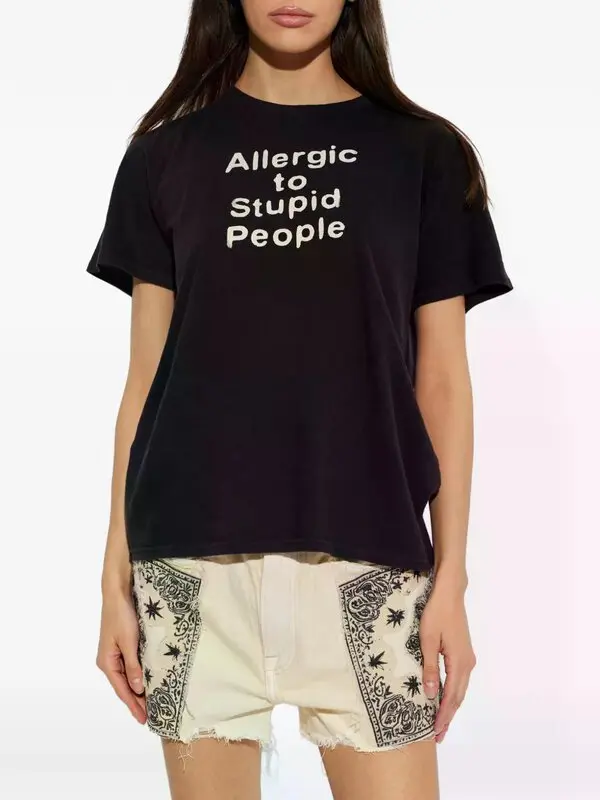 R13 Slogan Print Crewneck T-shirt