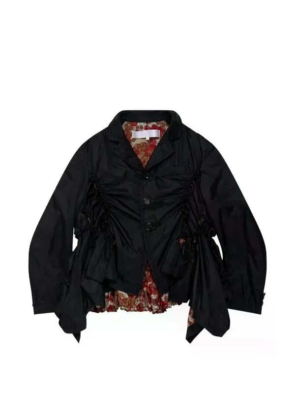 COMME DES GARÇONS TAO Ruffled-trim Ruched Button-down Jacket
