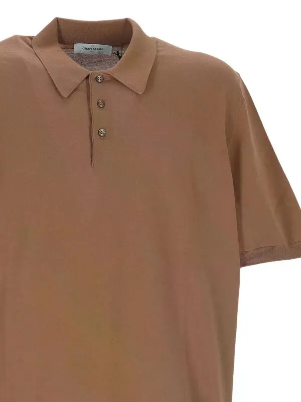 GRAN SASSO Short-sleeve Polo Shirt - Brown