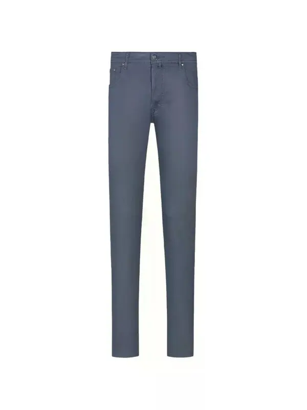 Jacob Cohen Slim-fit Trousers With Logo Patch