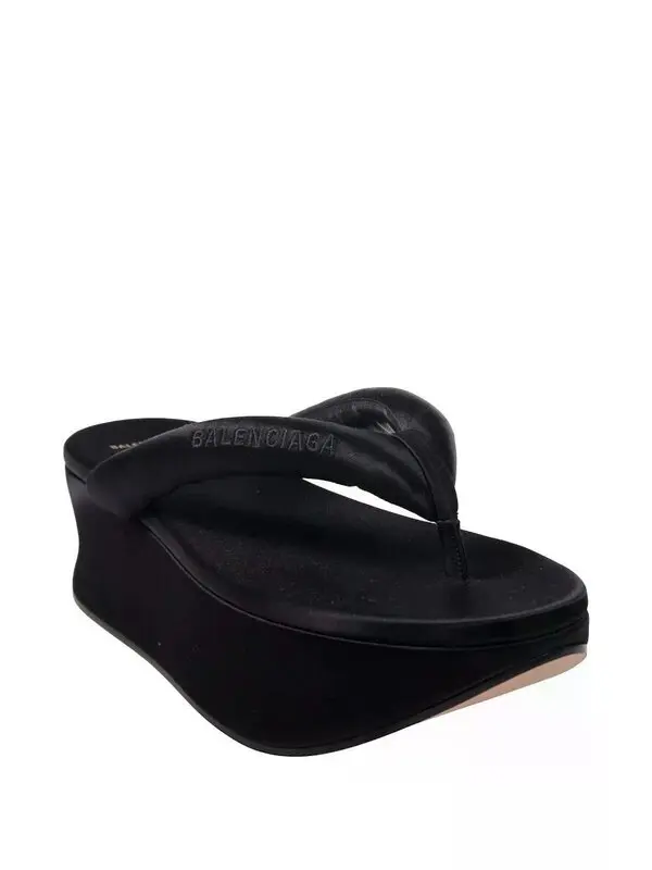 Balenciaga Logo Detail Platform Sandals