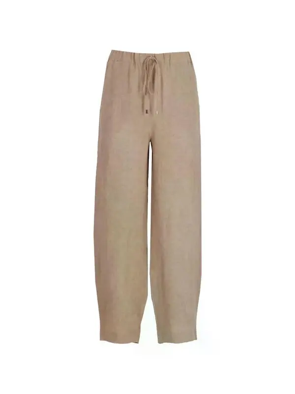 Antonelli Firenze Drawstring Waist Linen Trousers