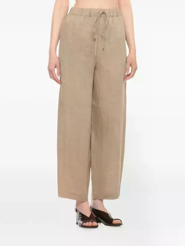 Antonelli Firenze Drawstring Waist Linen Trousers