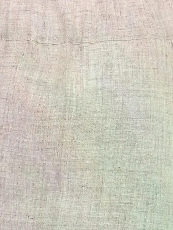 D.exterior Linen Shorts With Turn-up Cuffs