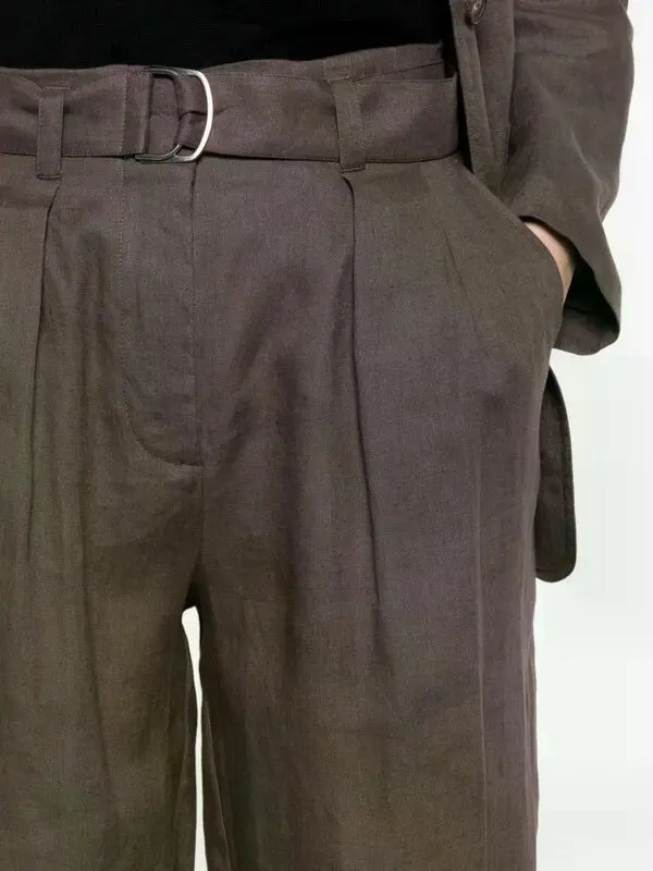 PANICALE Belted Pleated Trousers
