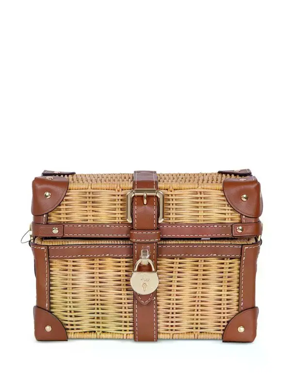 Ralph Lauren Woven Leather Trim Shoulder Bag - Neutrals