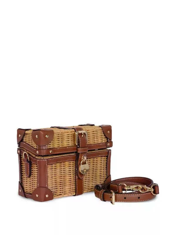 Ralph Lauren Woven Leather Trim Shoulder Bag - Neutrals