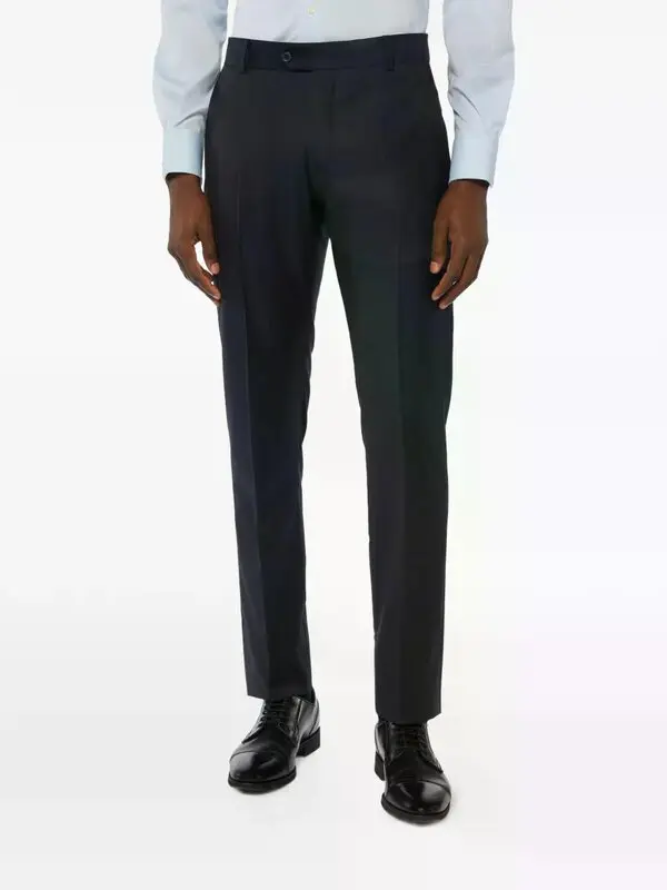 Boggi Milano 130s Pure Wool Trousers - Blue