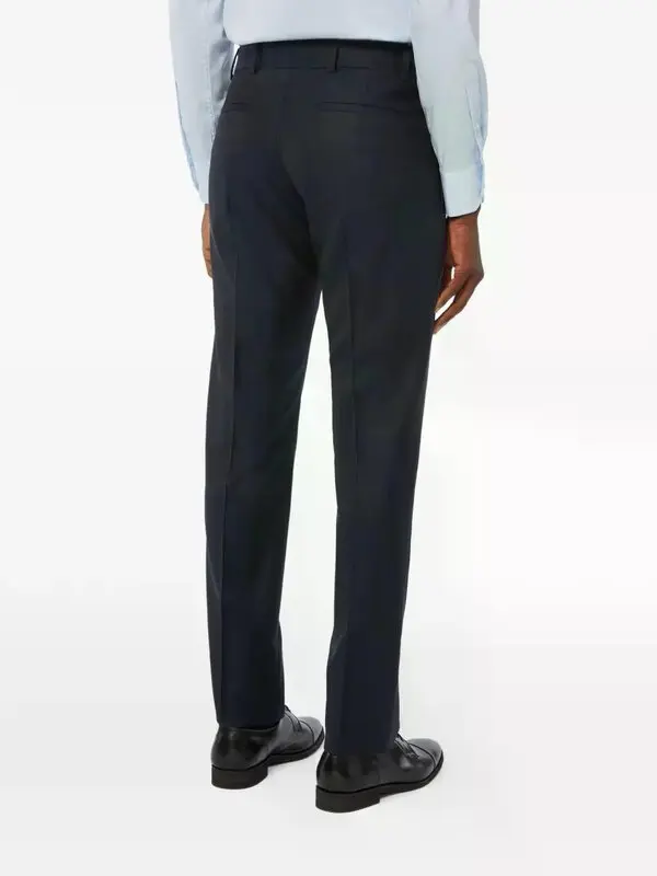 Boggi Milano 130s Pure Wool Trousers - Blue
