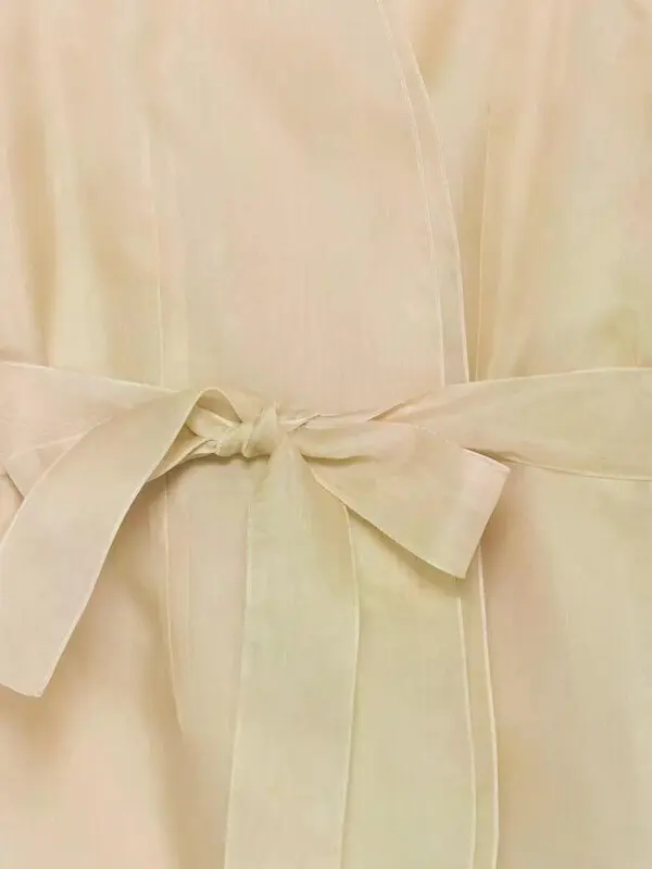 Antonelli Firenze Elia Semi-sheer Belted Jacket - Neutrals