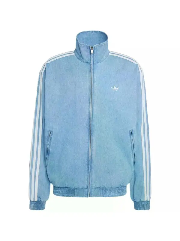 Adidas Embroidered Logo Side Stripe Track Jacket - Blue