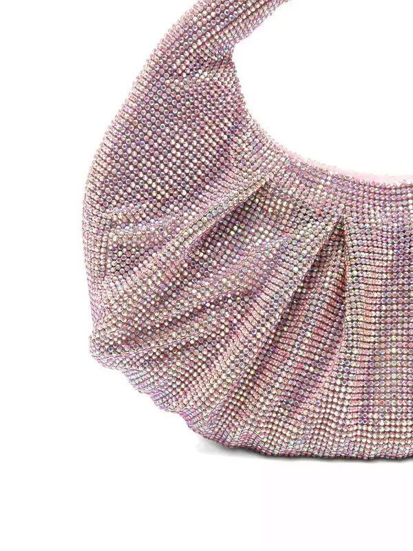 TWENTY FOURHAITCH Joan Crystal-embellished Ruched Tote Bag - Pink