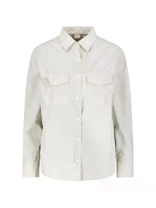Aspesi Long Sleeve Shirt With Flap Pockets - Neutrals
