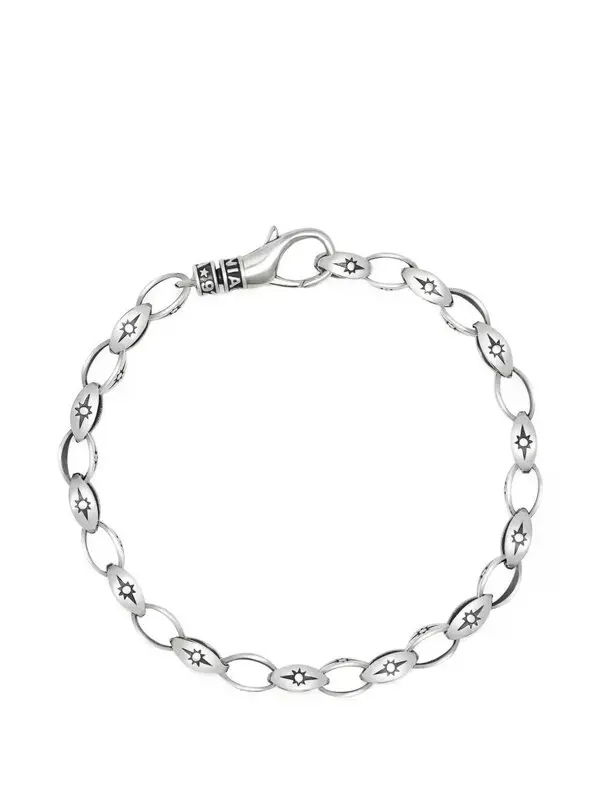 NIALAYA JEWELRY Sterling Star Link Bracelet - Silver