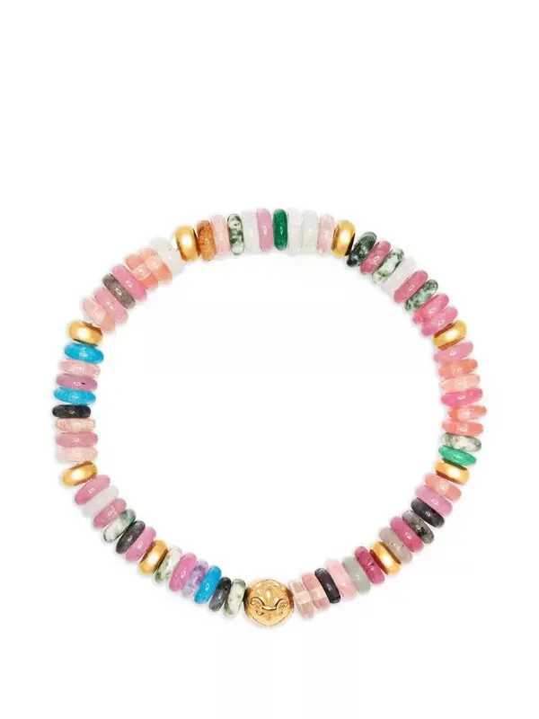 NIALAYA JEWELRY Multicolor Tourmaline Beaded Bracelet With -tone Hardware - Gold