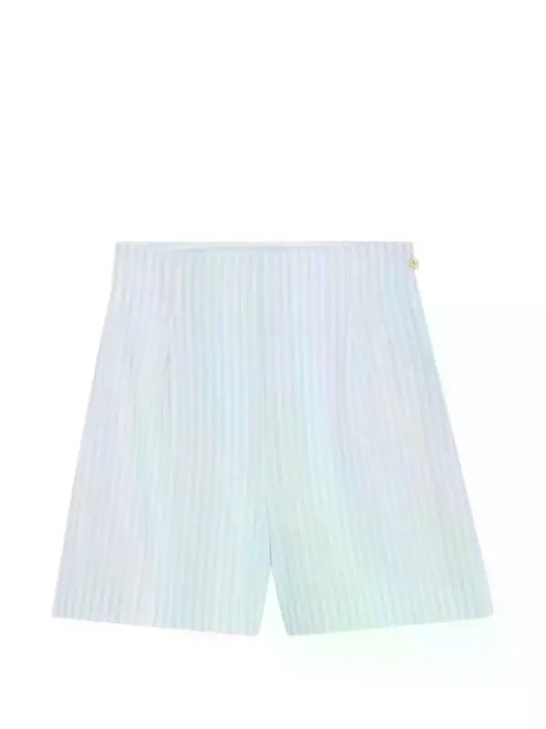 Hugo Striped Pleated Shorts - Blue