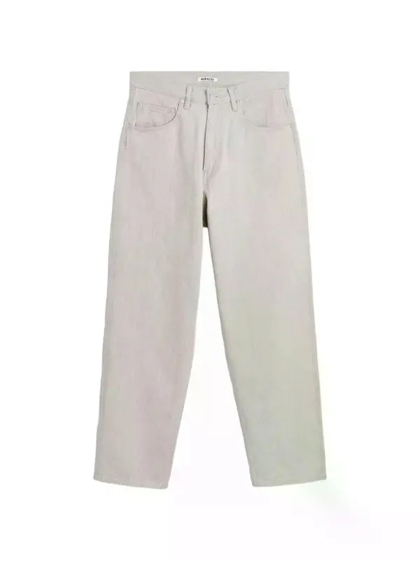 Auralee Faded Hard Twist Jeans - Grey
