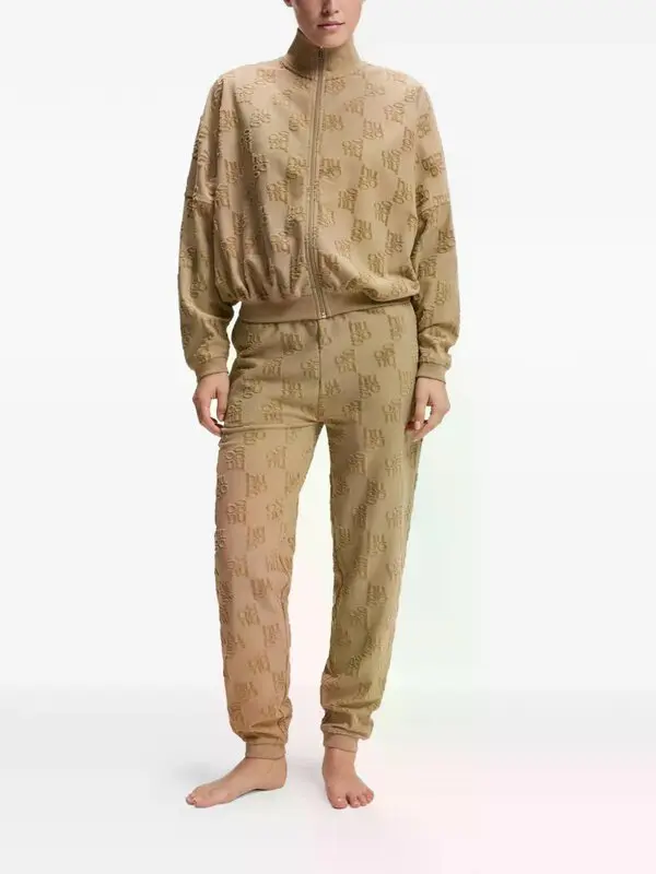 Hugo Logo Embossed Zip-up Sweatshirt