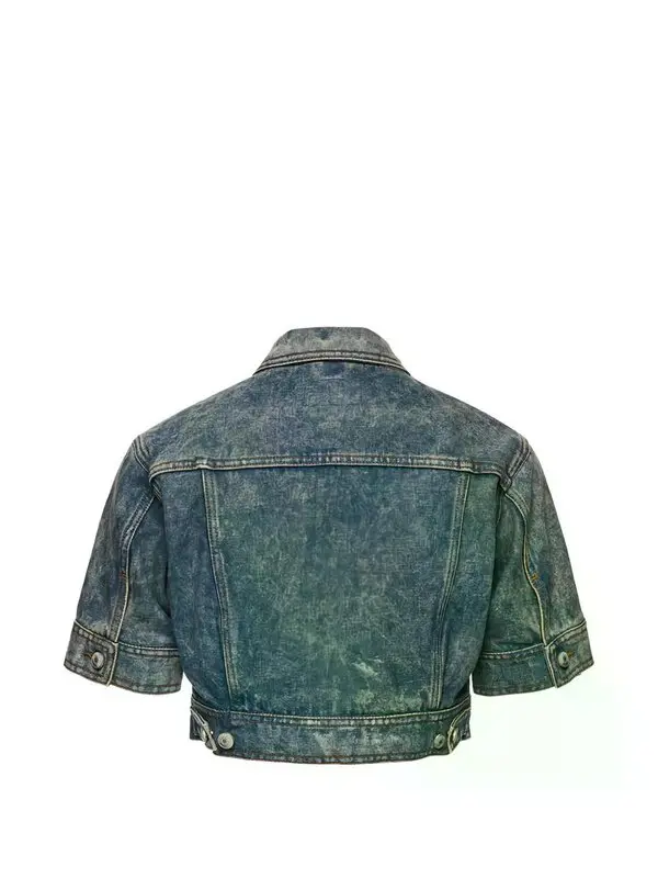 Magda Butrym Cropped Short-sleeve Denim Jacket
