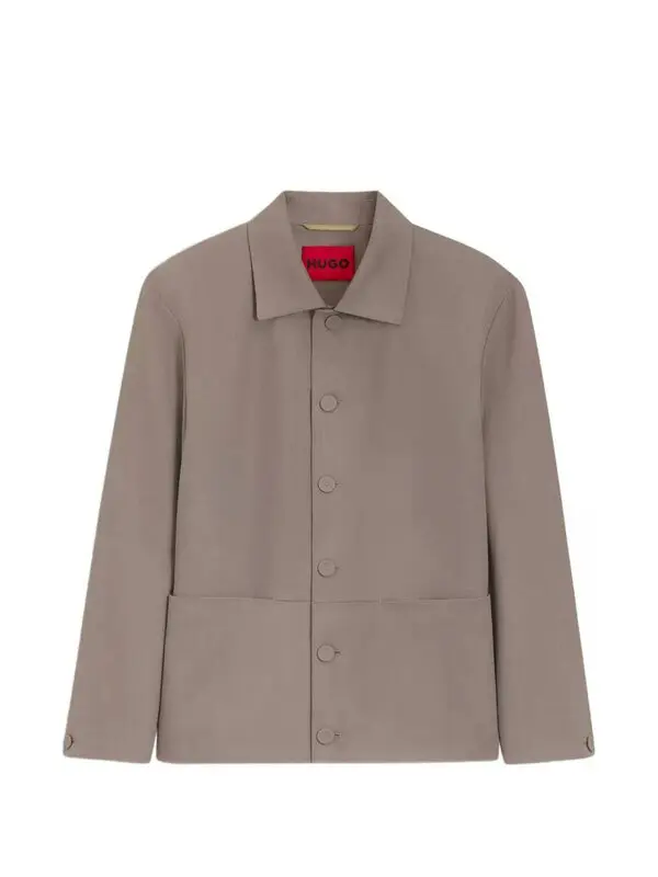 Hugo Button-up Patch-pocket Shirt Jacket